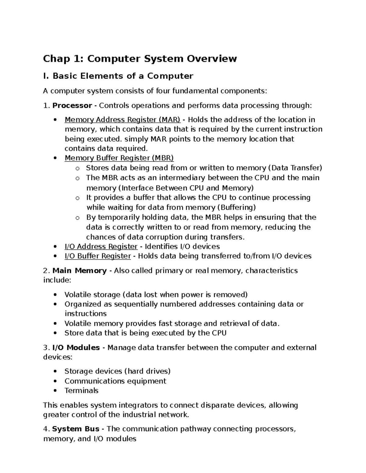 OS-Note: Chapter 1 - Computer System Overview and Memory Management ...