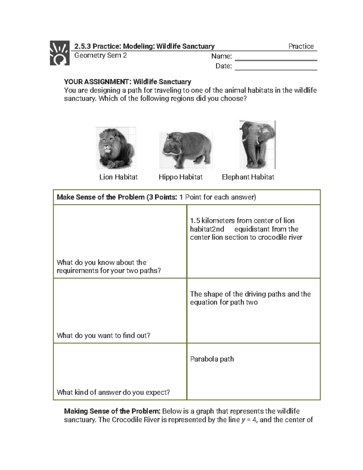 2.5.3 Practice - Modeling Wildlife Sanctuary Geometry Assignment - Studocu