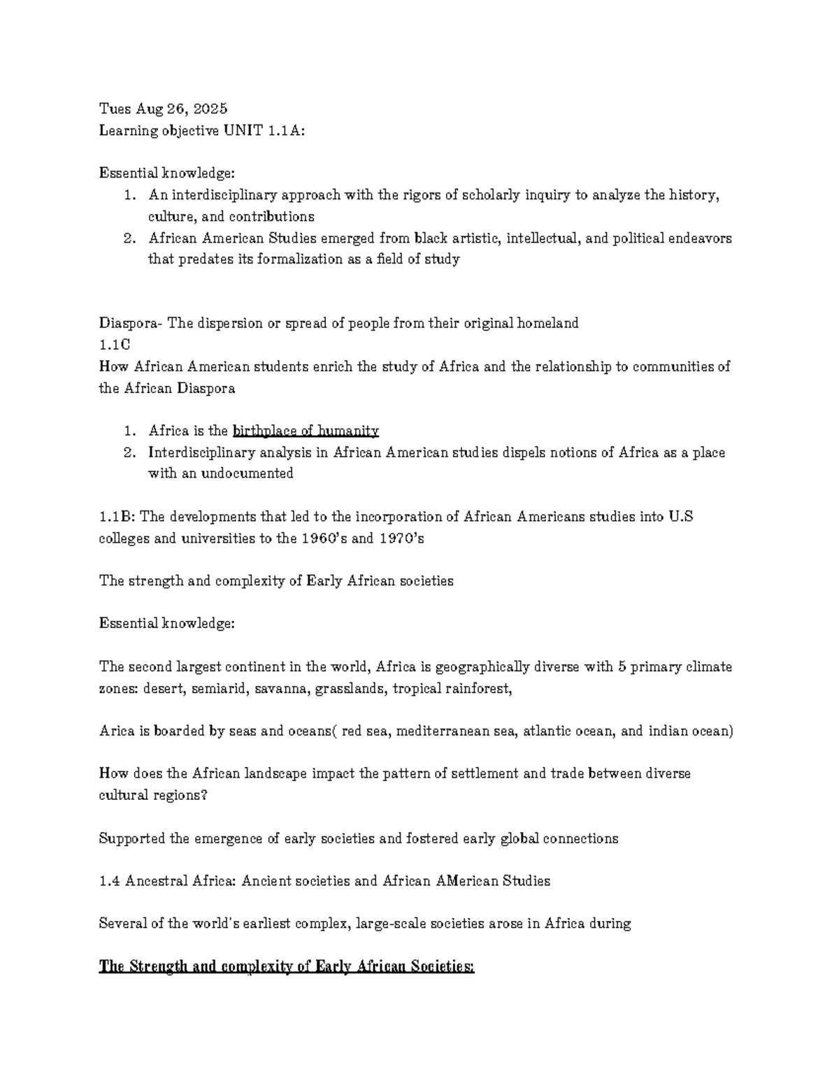 Exploring the Historical Significance of Early African Empires (AFS 101 ...