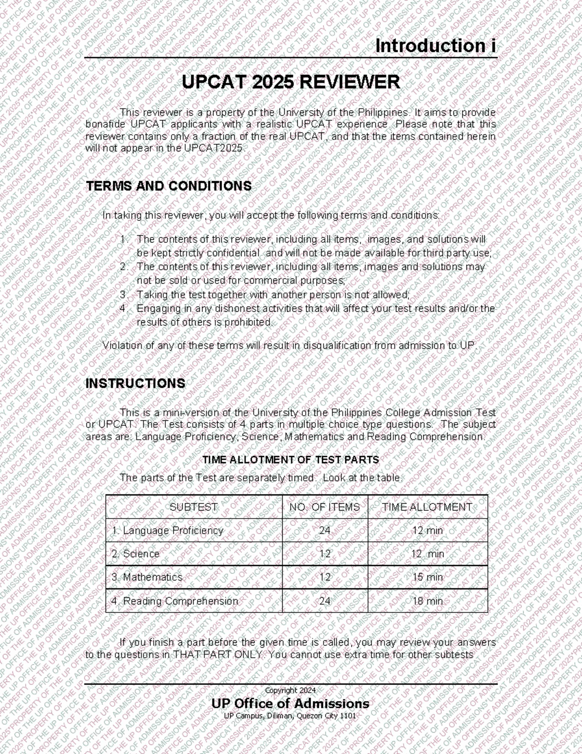 UPCAT 2025 Final Exam Reviewer: Essential Prep Guide - Studocu