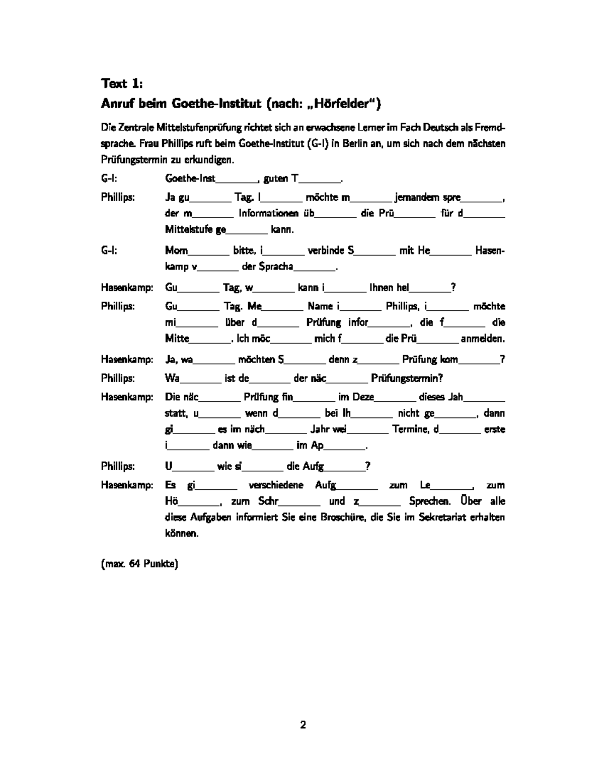 Mittelstufenprüfung Informationen - DSDFF Broschüre - Studocu