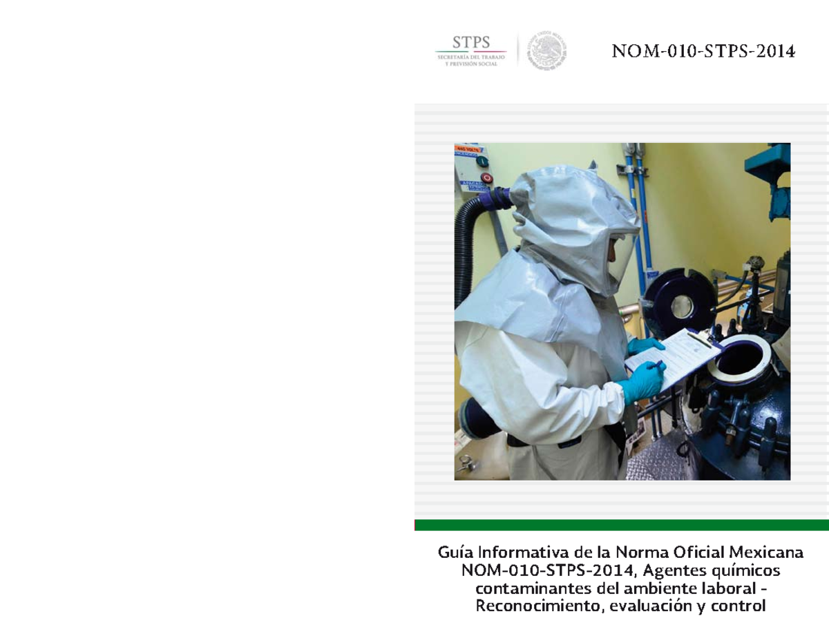 Guía NOM-010-STPS-2014: Agentes Químicos y Prevención en el Trabajo ...