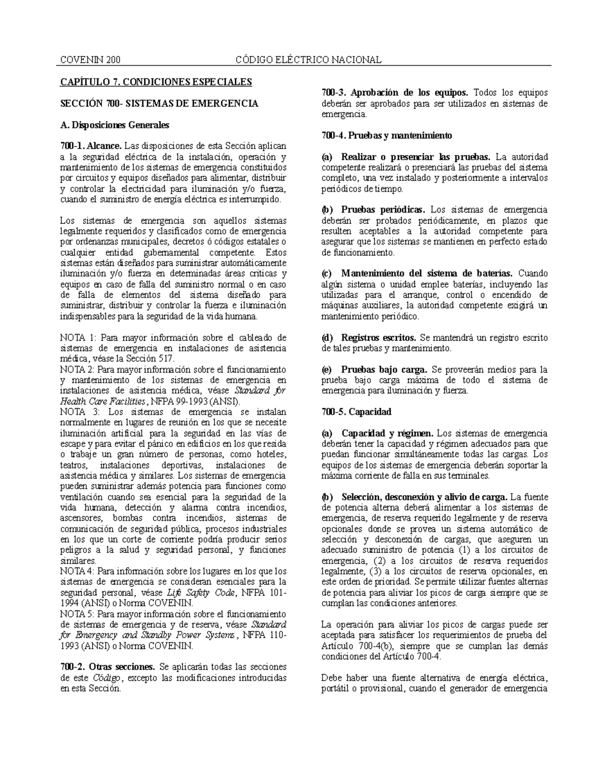 Capitulo - normas codigo electrico - CAPÍTULO 7. CONDICIONES ESPECIALES ...