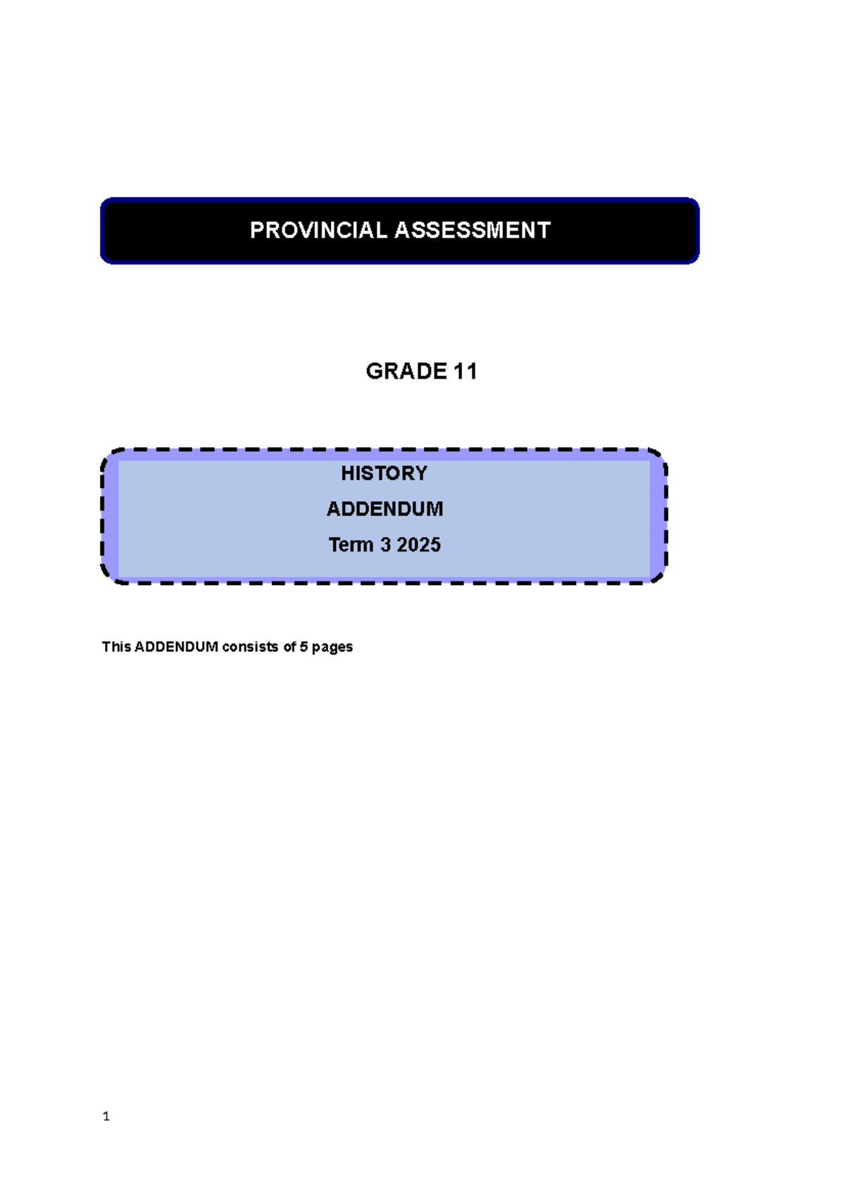 GRADE 11 HISTORY ADDENDUM: IMPACT OF APARTHEID LAWS - TERM 3 2025 - Studocu