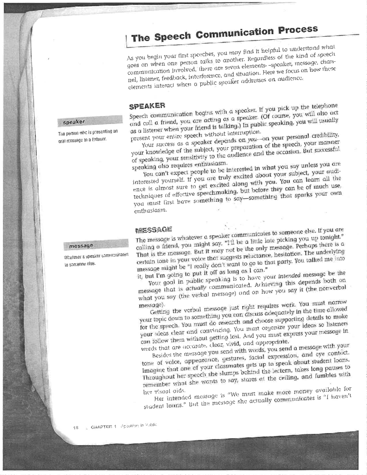 The Speech Communication Process: Understanding Key Elements - Studocu