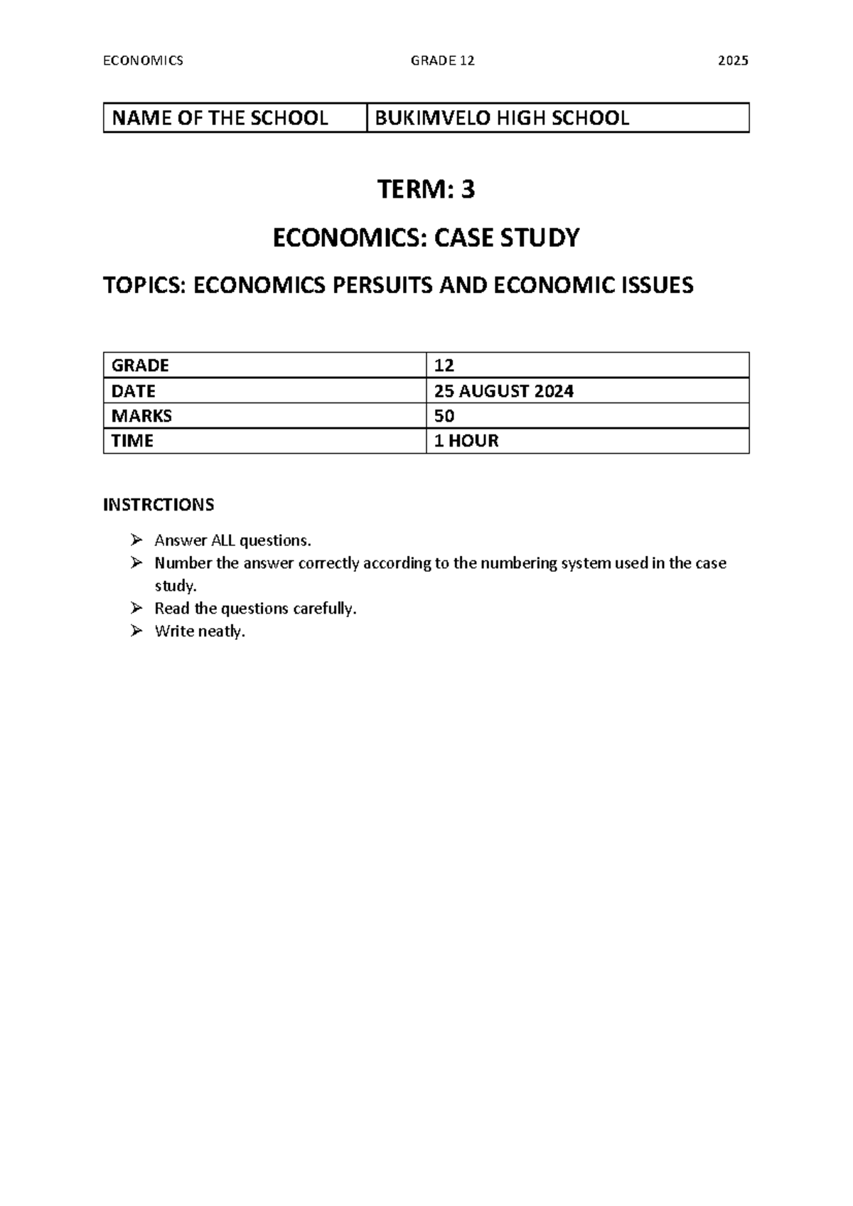 ECON 12 Case Study: Inflation & Environmental Sustainability 2025 - Studocu