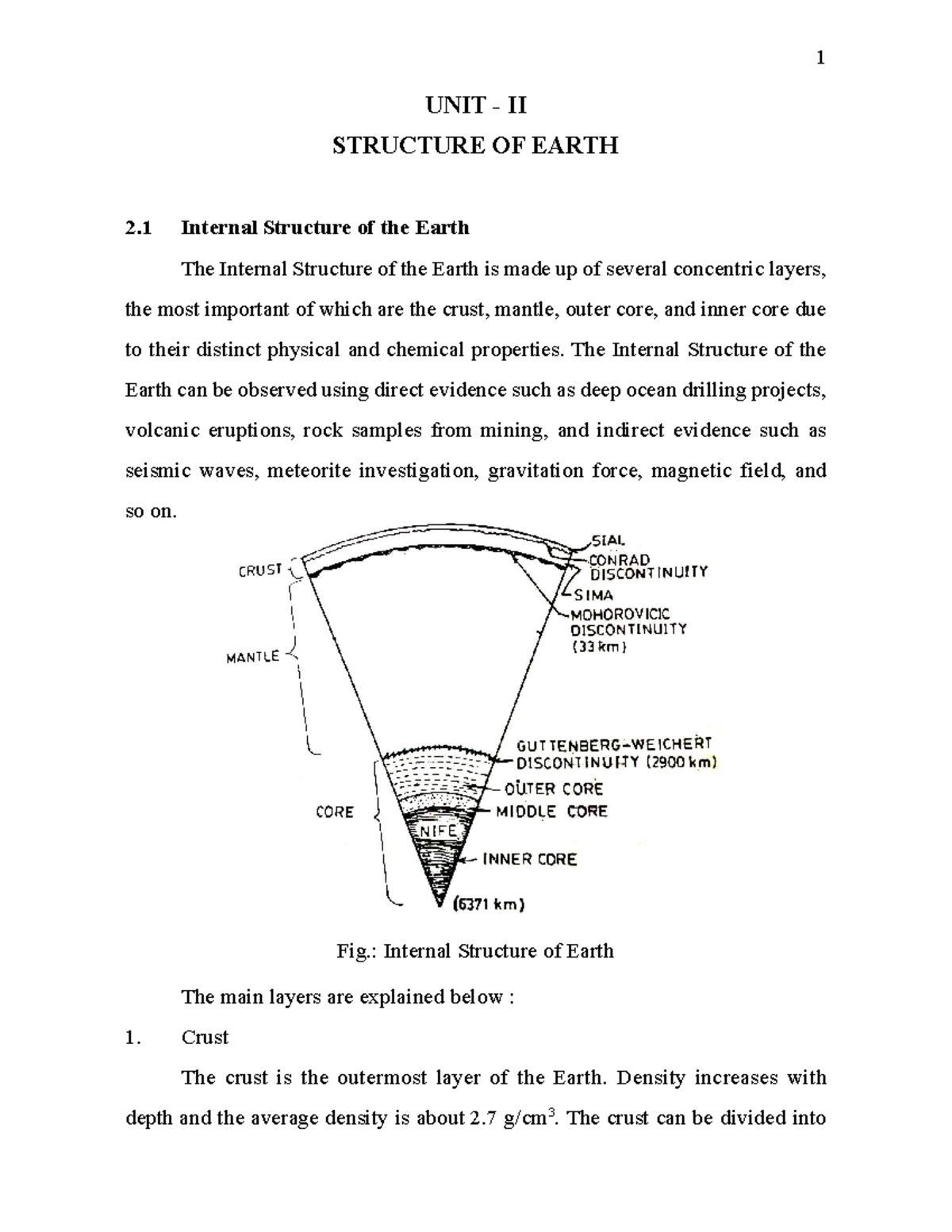 Unit 2 - It covers all the topics of Unit 2 - UNIT - II STRUCTURE OF ...