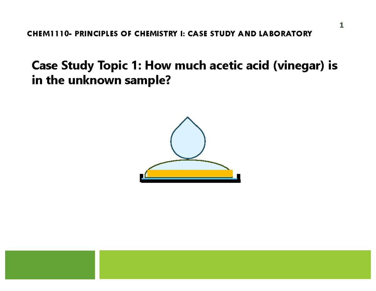 CHEM1110 Lab 1: Case Study on Titration of Unknown Acid Concentration - Studocu