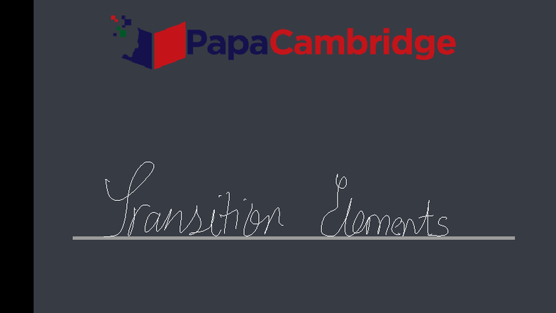 Transition elements - Good - Transition Elements - Theory t Notes from ...