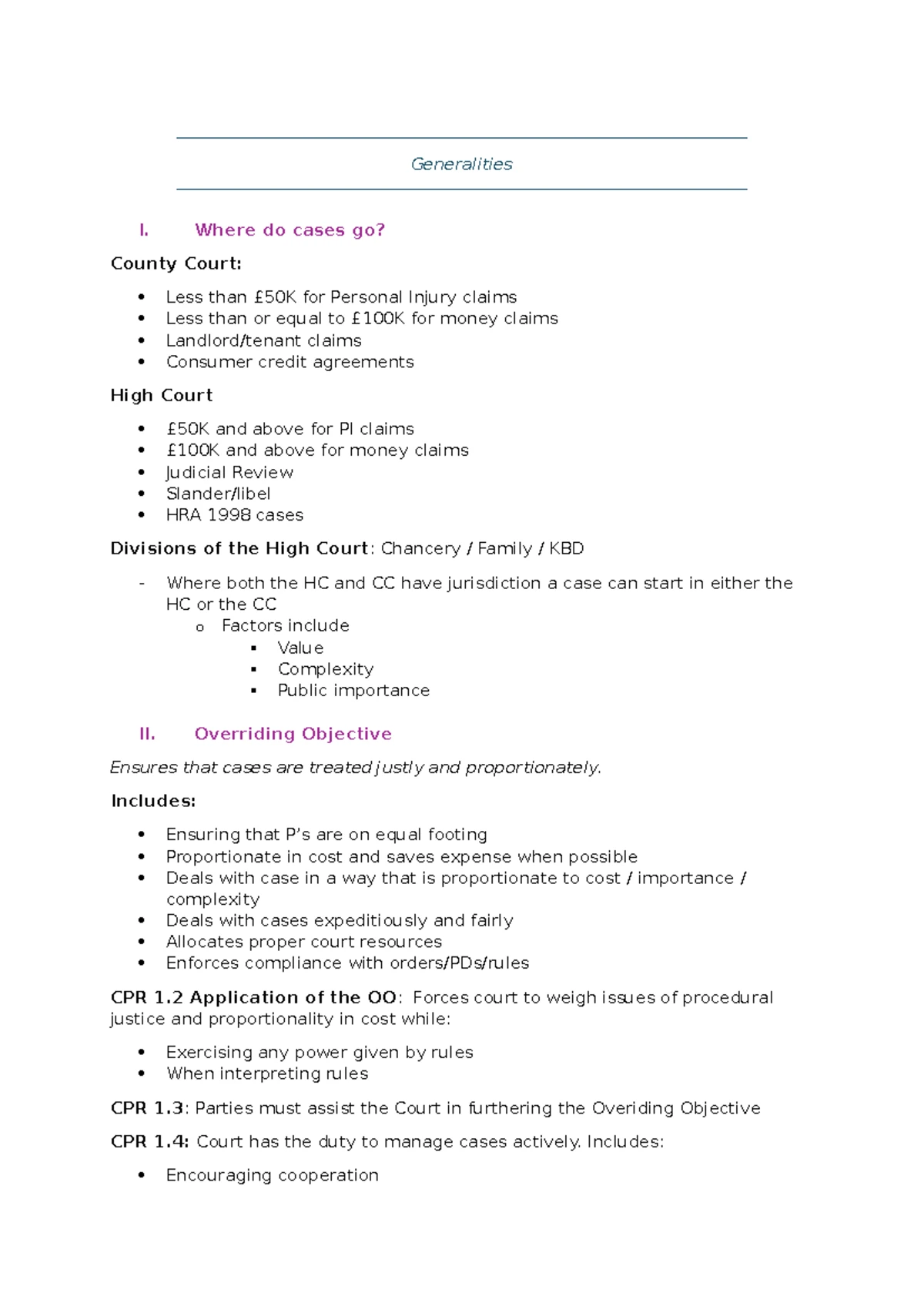 Civil Litigation - Fact Sheet on Amending Statements of Case (CPR 17.1 ...
