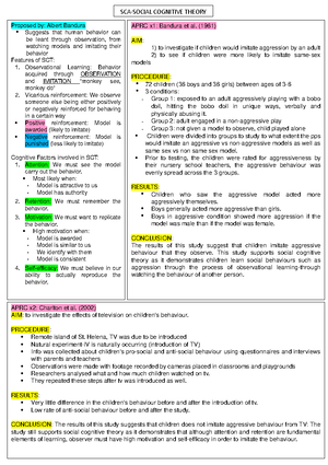 Dement and Kleitman Core Study Sheet AICE Psychology - Dement and ...