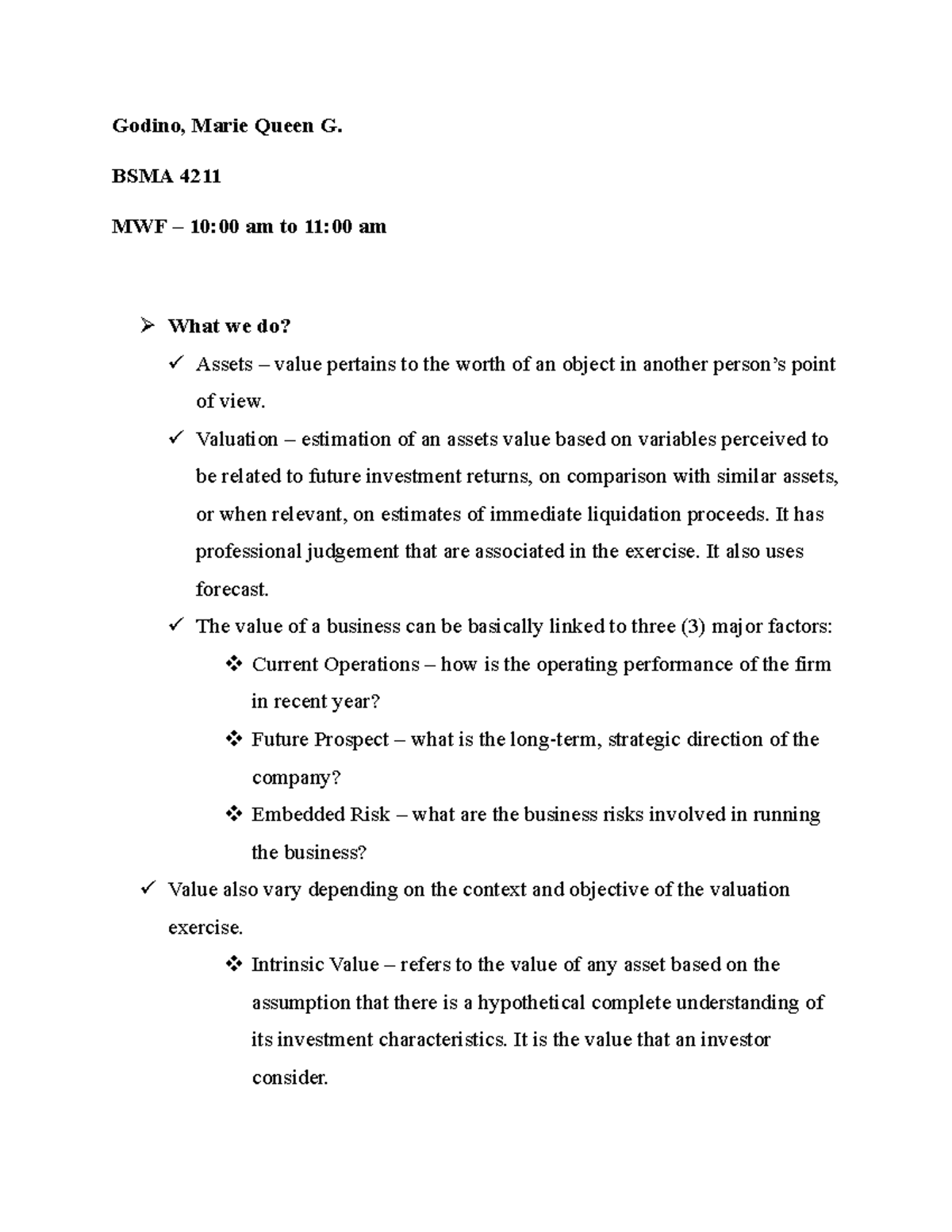21-56146 Godino - Chapter 1 - Godino, Marie Queen G. BSMA 4211 MWF – 10 ...