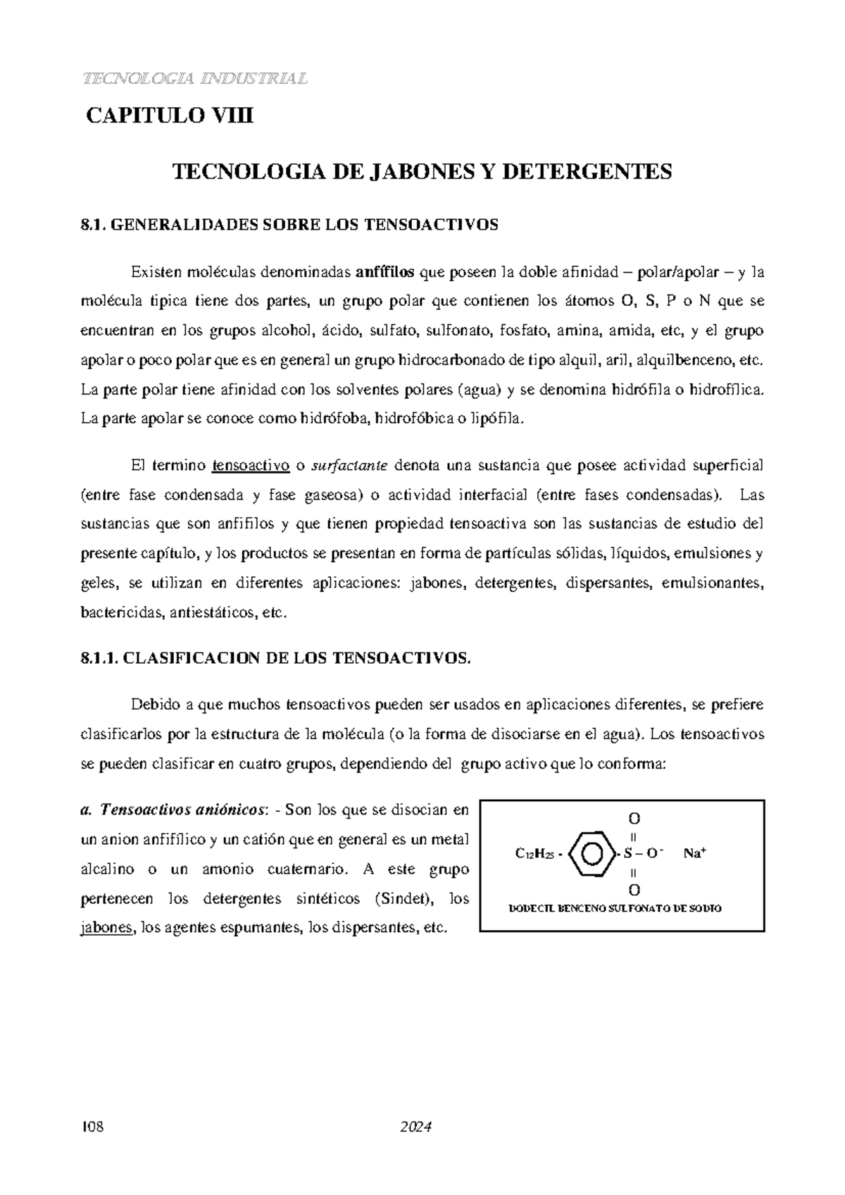 Tecno tensoactivos - ASDASDASD - CAPITULO VIII TECNOLOGIA DE JABONES Y ...