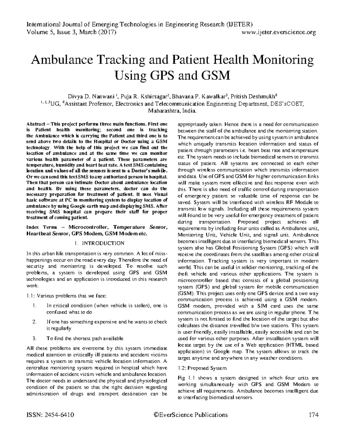 Ambulance Tracking & Patient Health Monitoring (GSM/GPS Tech) - Studocu