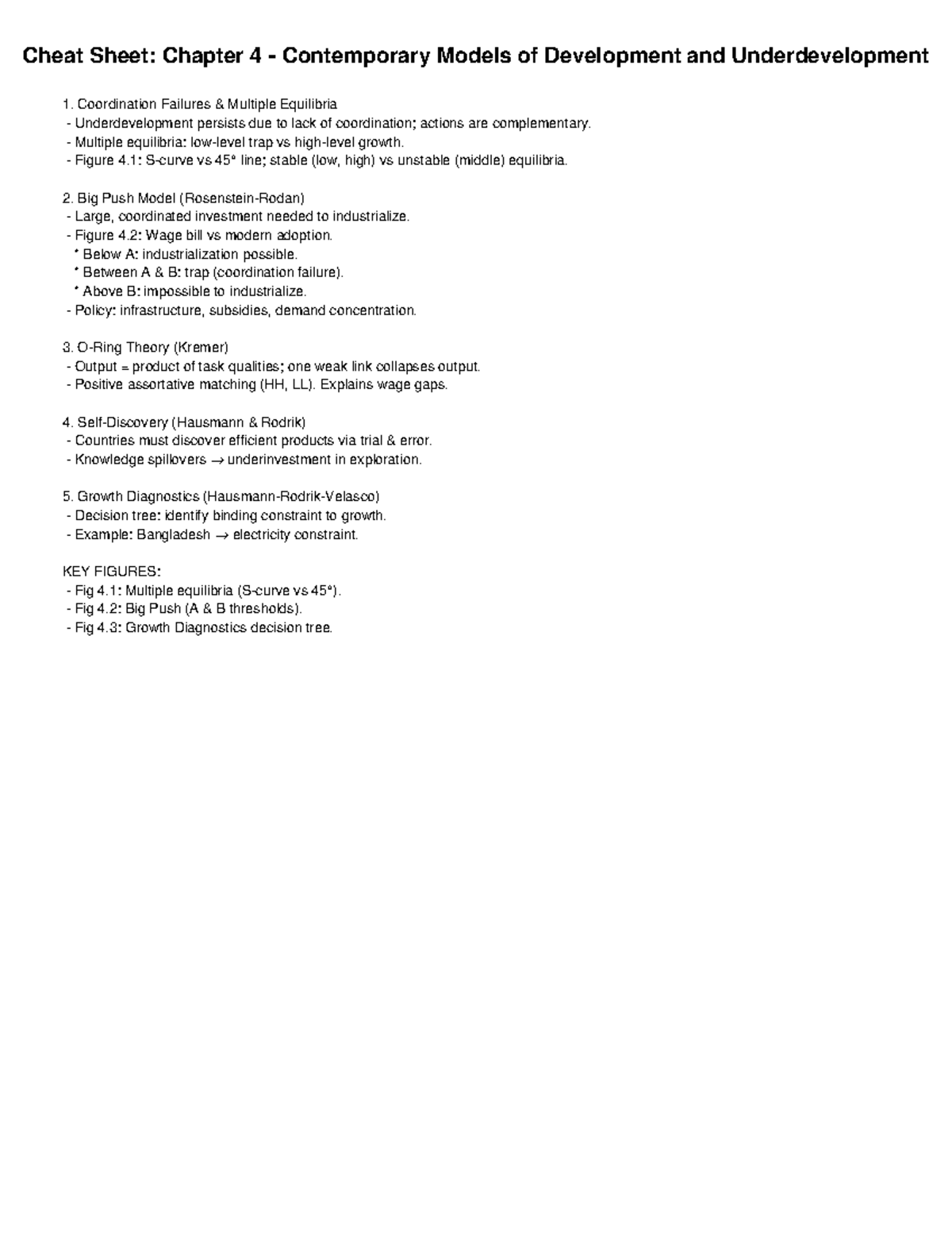 Chapter 4 Cheat Sheet: Contemporary Models of Development - Studocu