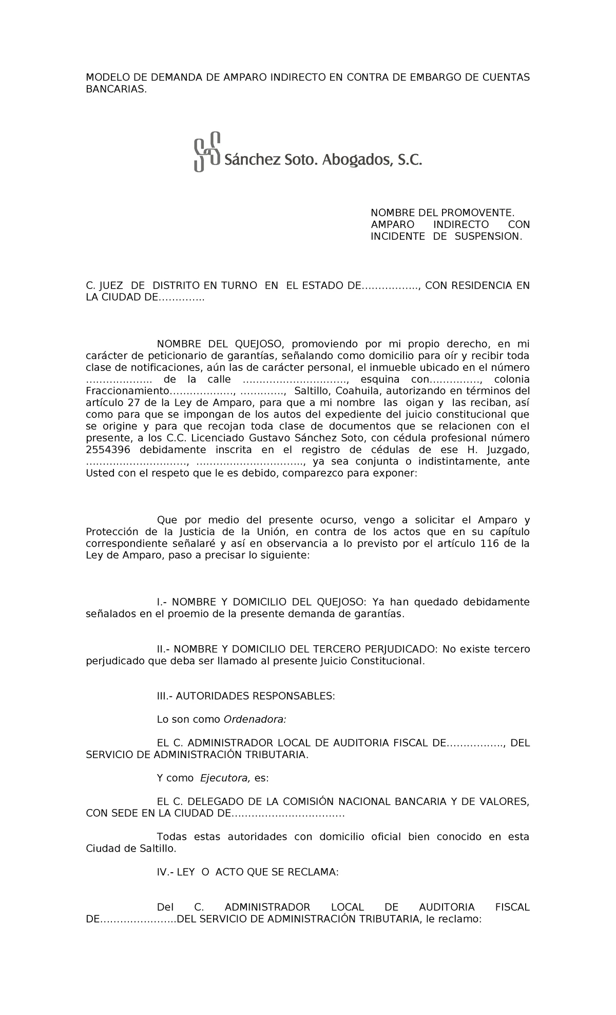 Análisis del Tercero Interesado en Amparo - CSP 0097 - G-8501 - Studocu