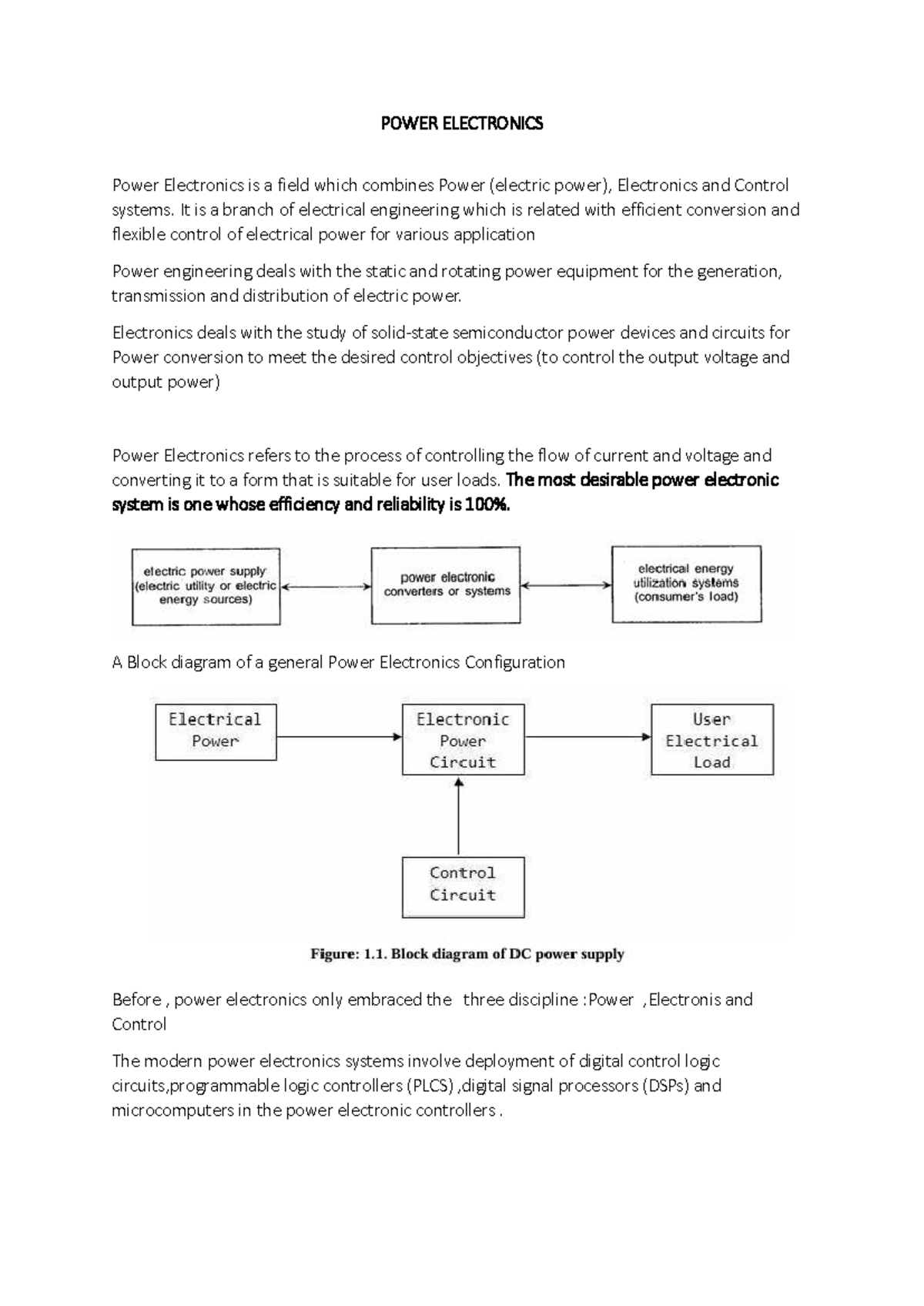 Power Electronics (EE 101): Devices, Applications, and Classifications ...