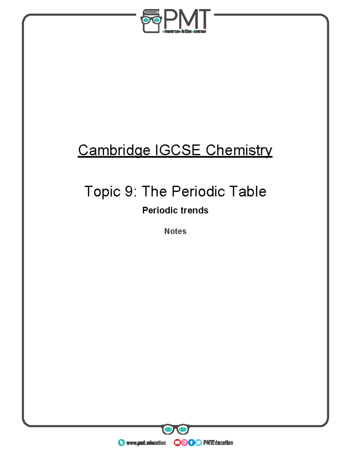 9.2. Periodic trends - Eng 2002, IND - Cambridge IGCSE Chemistry Topic ...