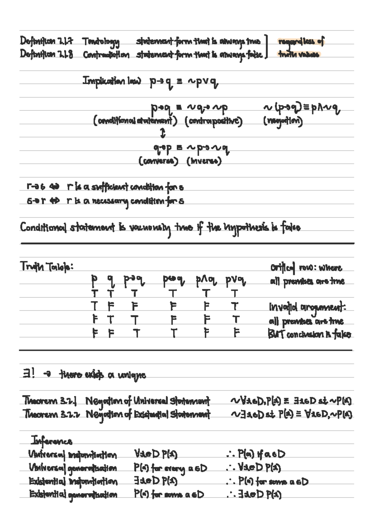 CS1231S Cheatsheet: Tautology, Contradiction, and Proof Methods - Studocu