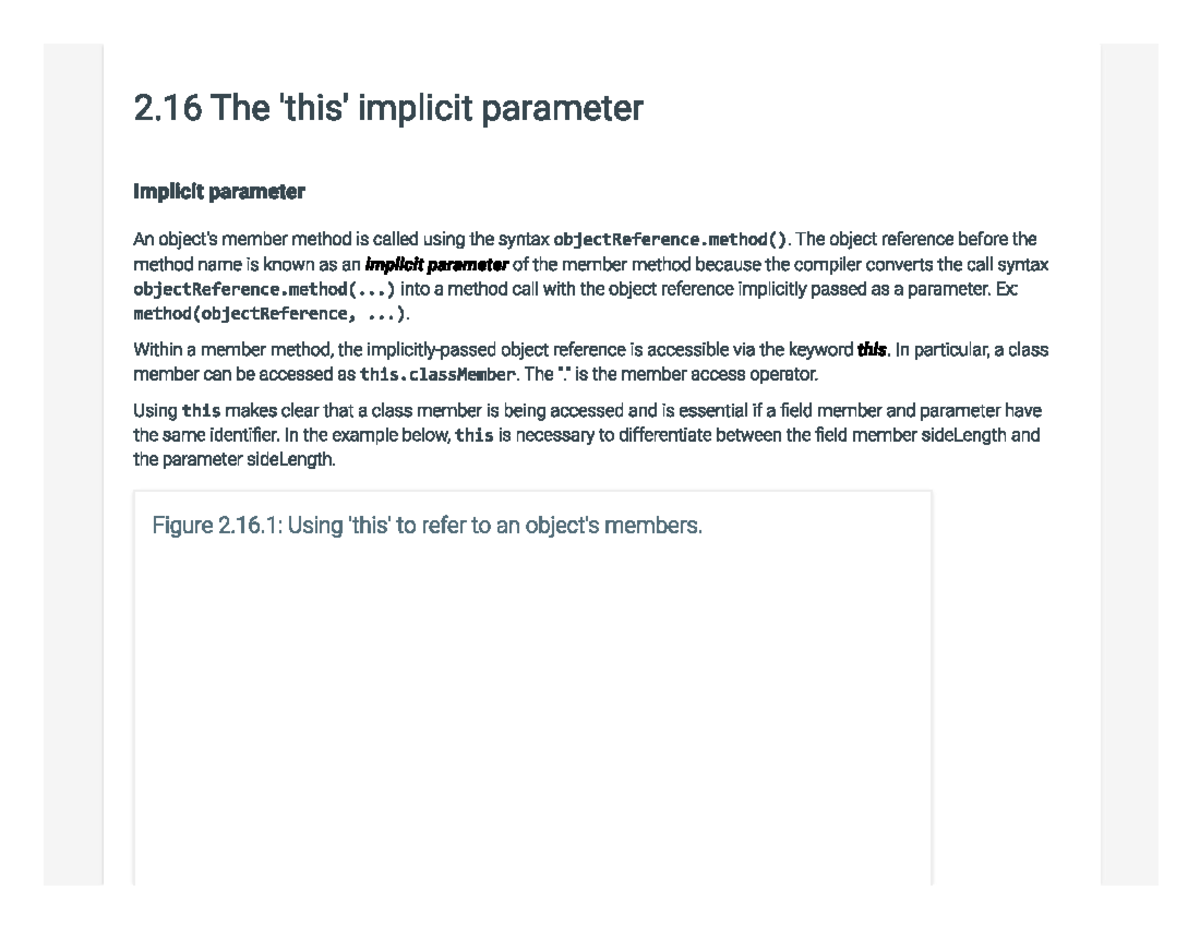 IT 145 Week 2 Mod 2.16 Zybooks Understanding the 'this' Implicit Parameter - Studocu