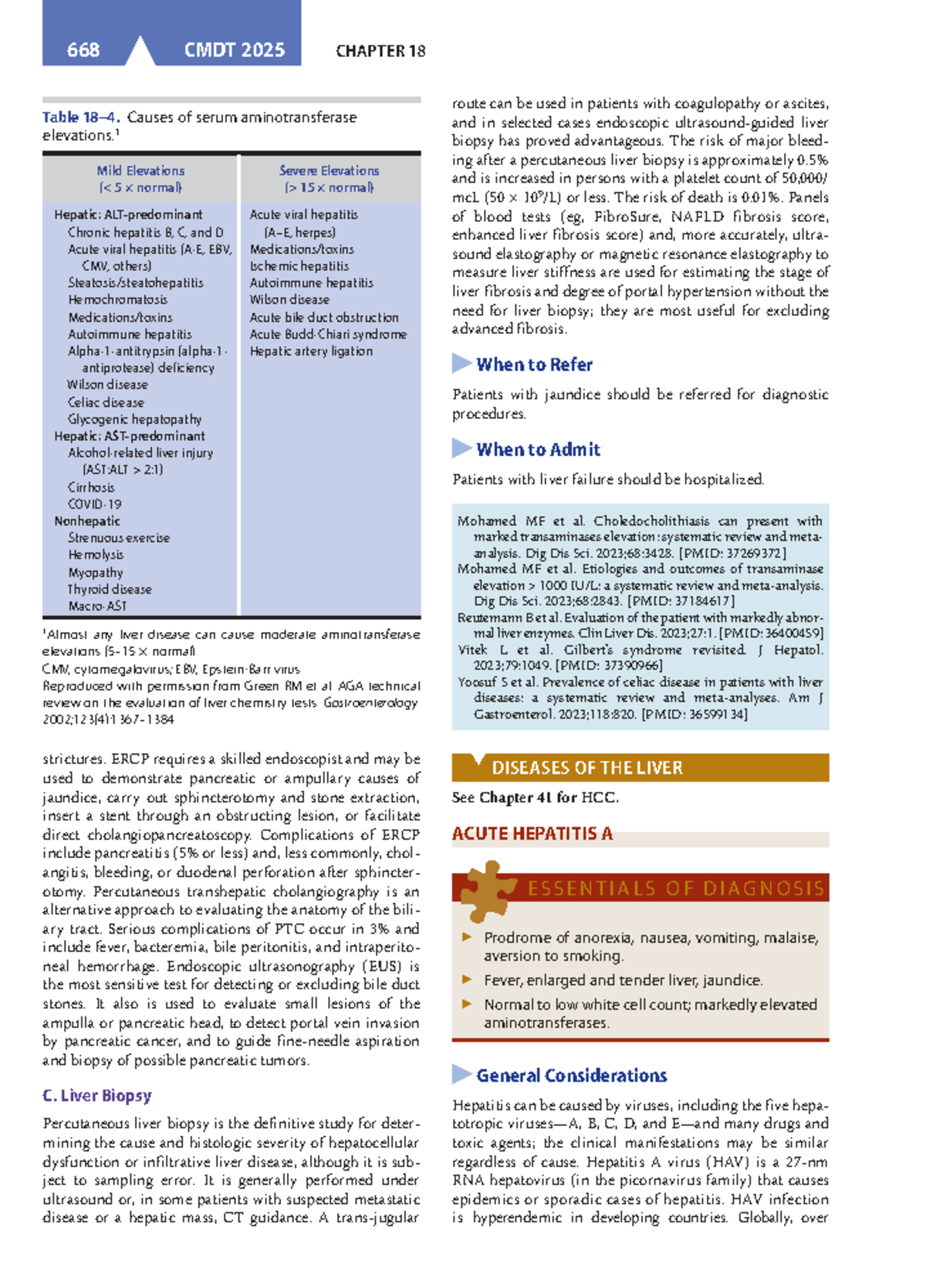 CMDT 2025 Chapter 18: Causes of Serum Aminotransferase Elevations in ...