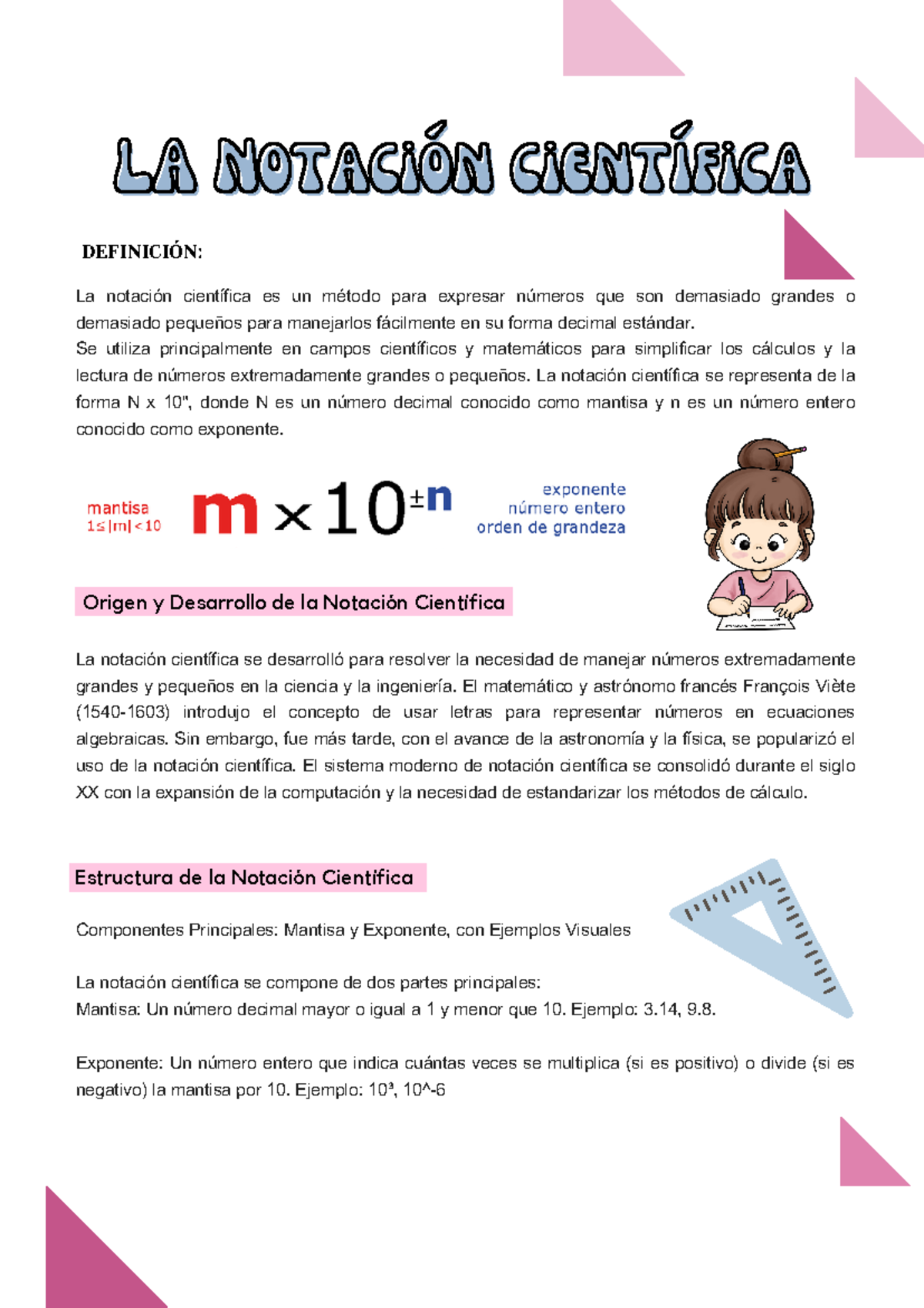 Notación cientifca - DEFINICIÓN: La notación científica es un método ...