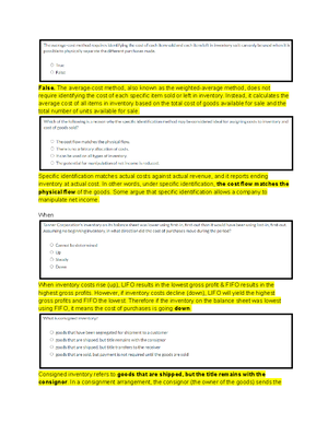 ACC317 Quiz 3 - Quiz 3 Problems & Workthroughs - The matching principle ...