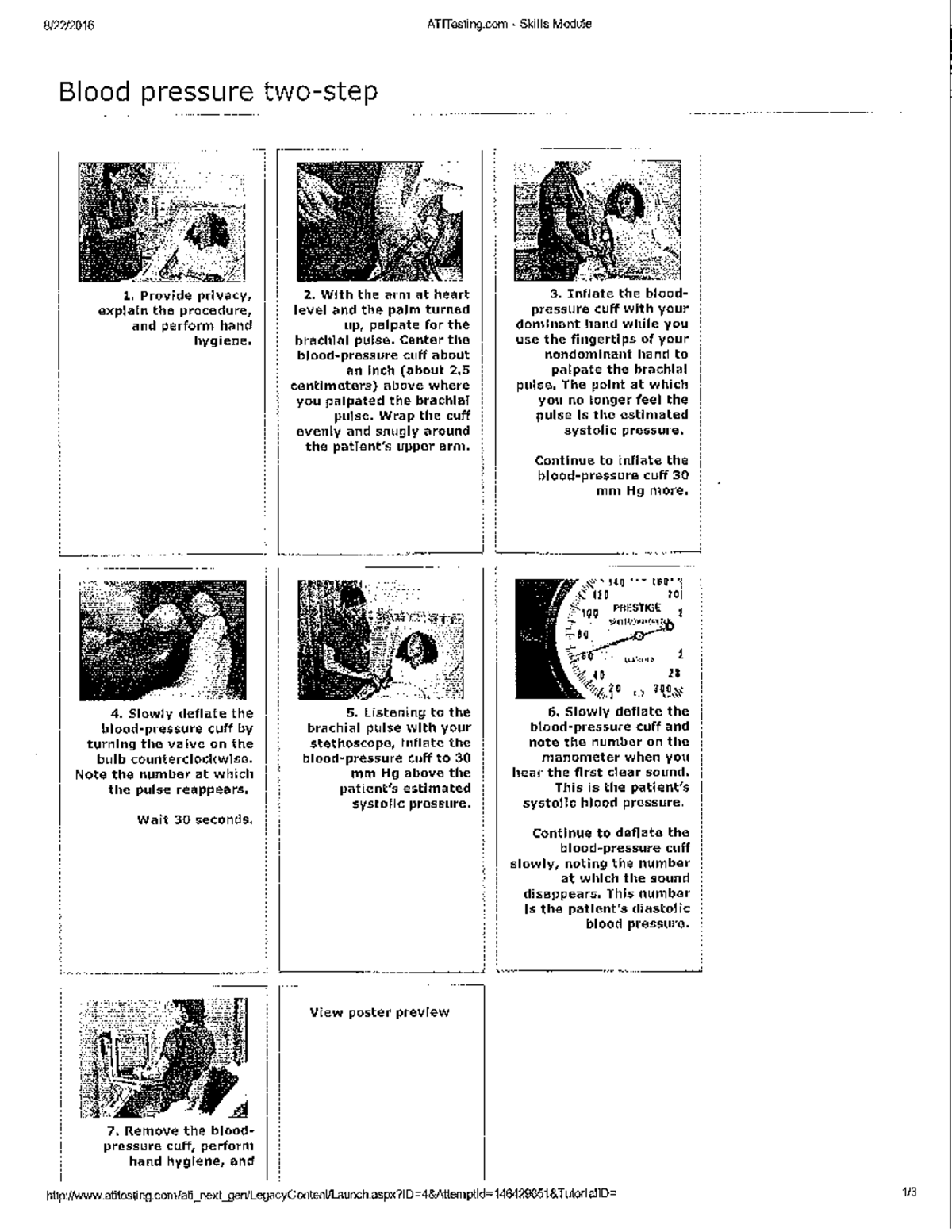 ATI 2 step BP - 2 step bp procedure - ATITesting Skills Module Blood ...