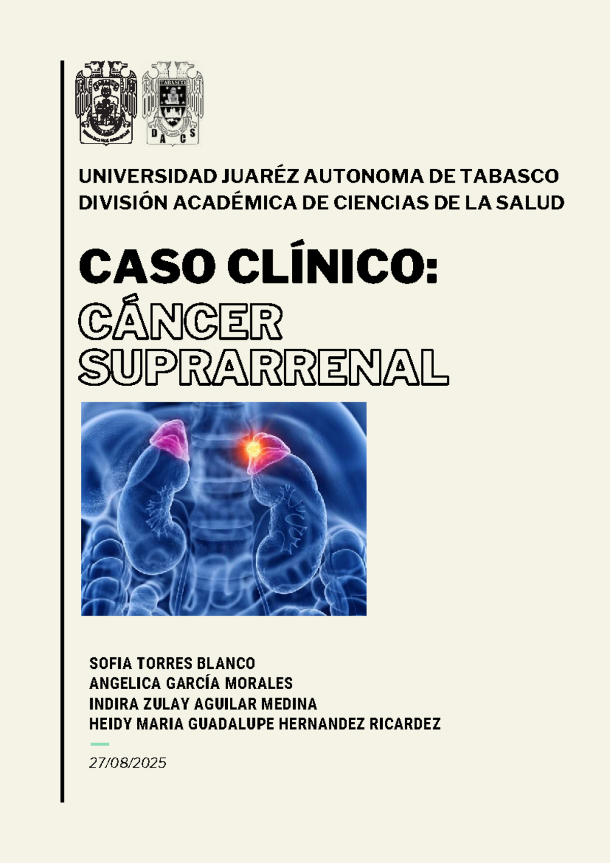 Caso Clínico: Cáncer Suprarrenal - Necesidades Psicológicas y Sociales ...