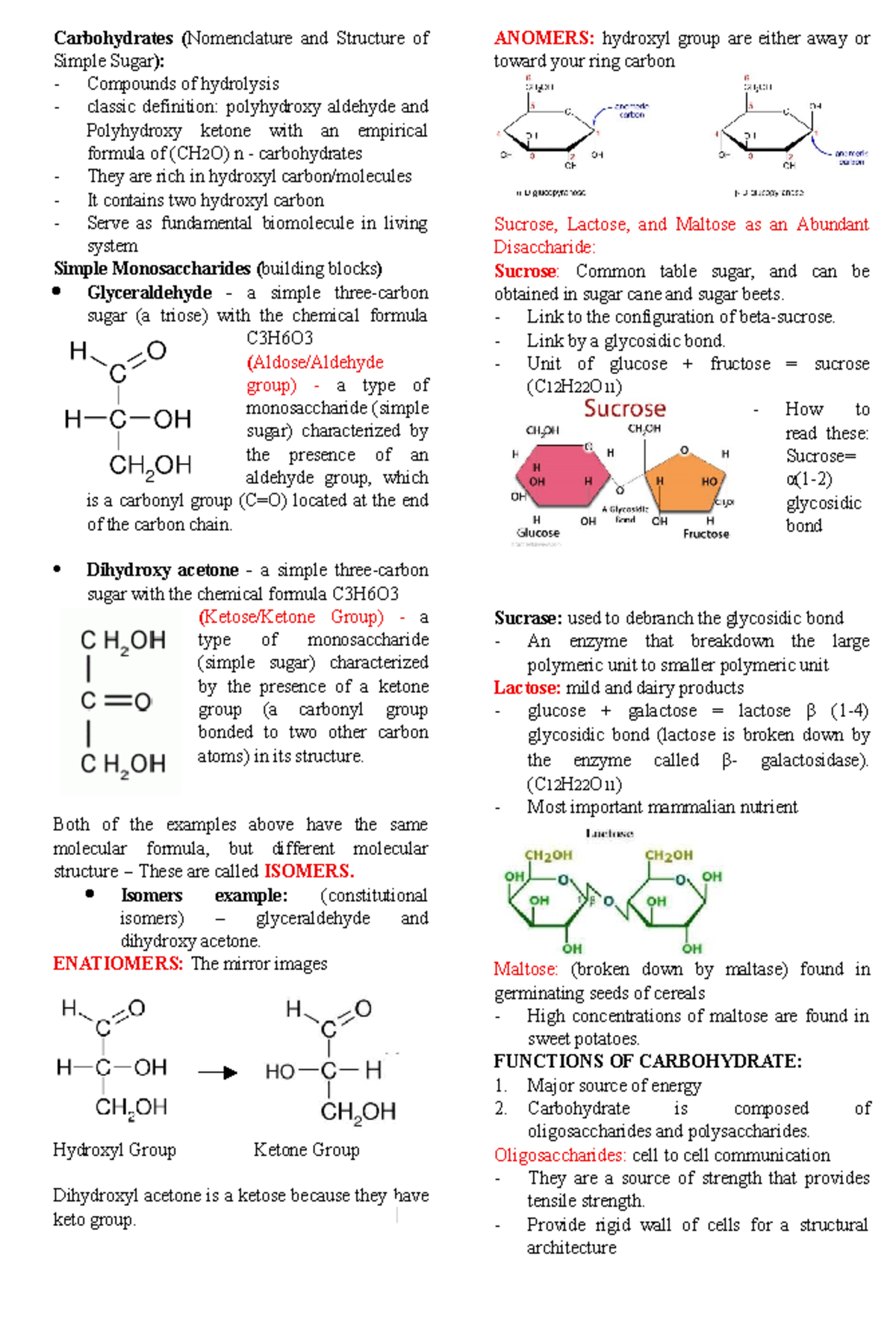 Carbohydrates: Nomenclature & Structure of Simple Sugars (Biochem L2 PC ...