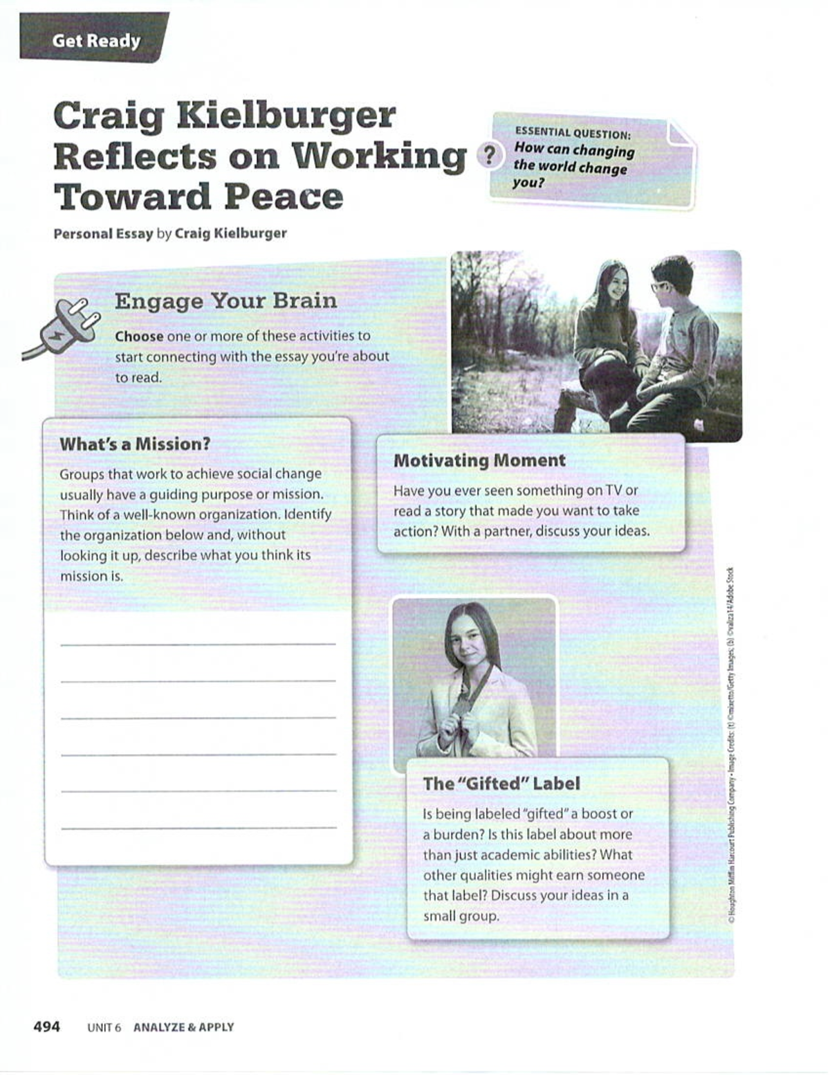 Craig Kielburger's Personal Essay on Social Change and Peace - Studocu