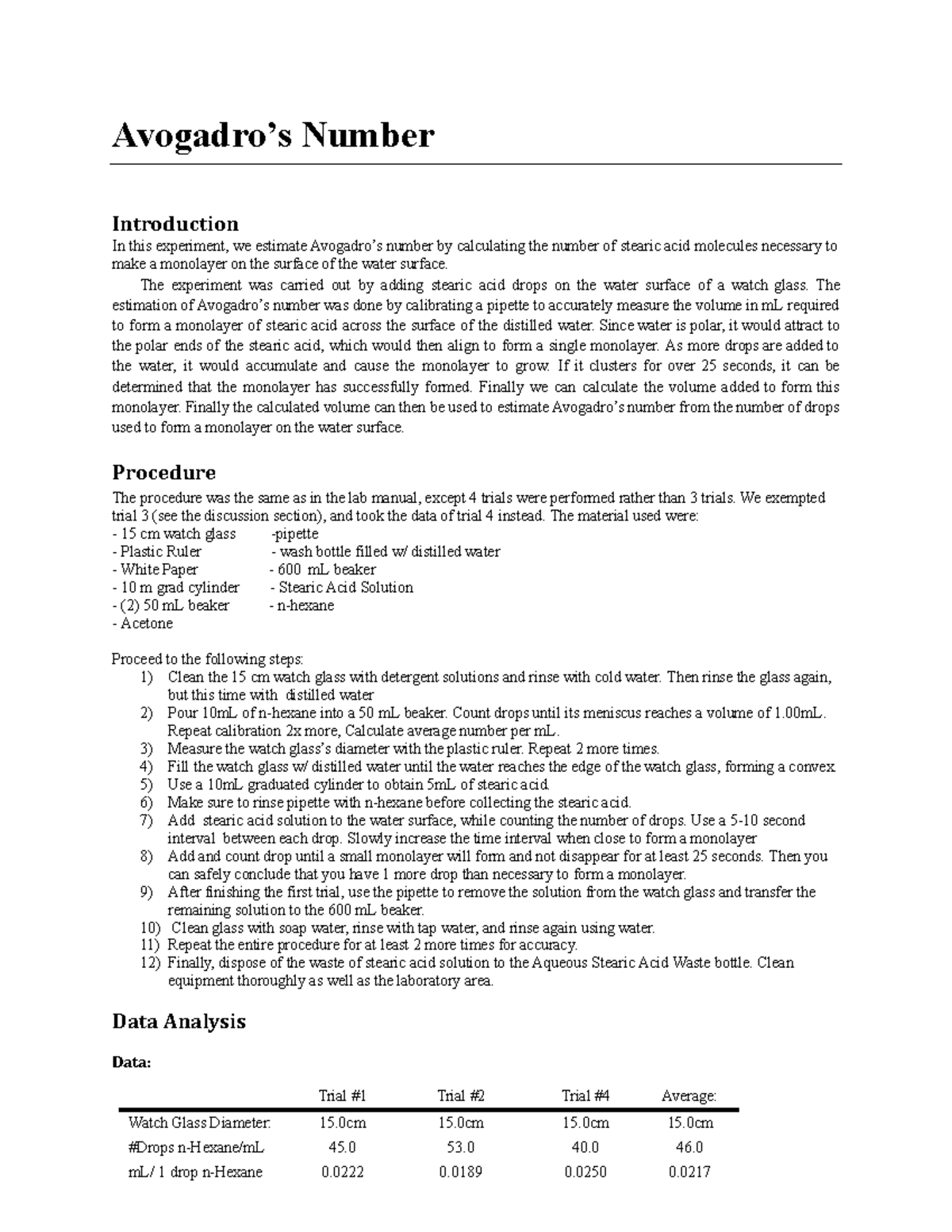 2. Avogadro'S Number 2023 - Avogadro’s Number Introduction In this ...
