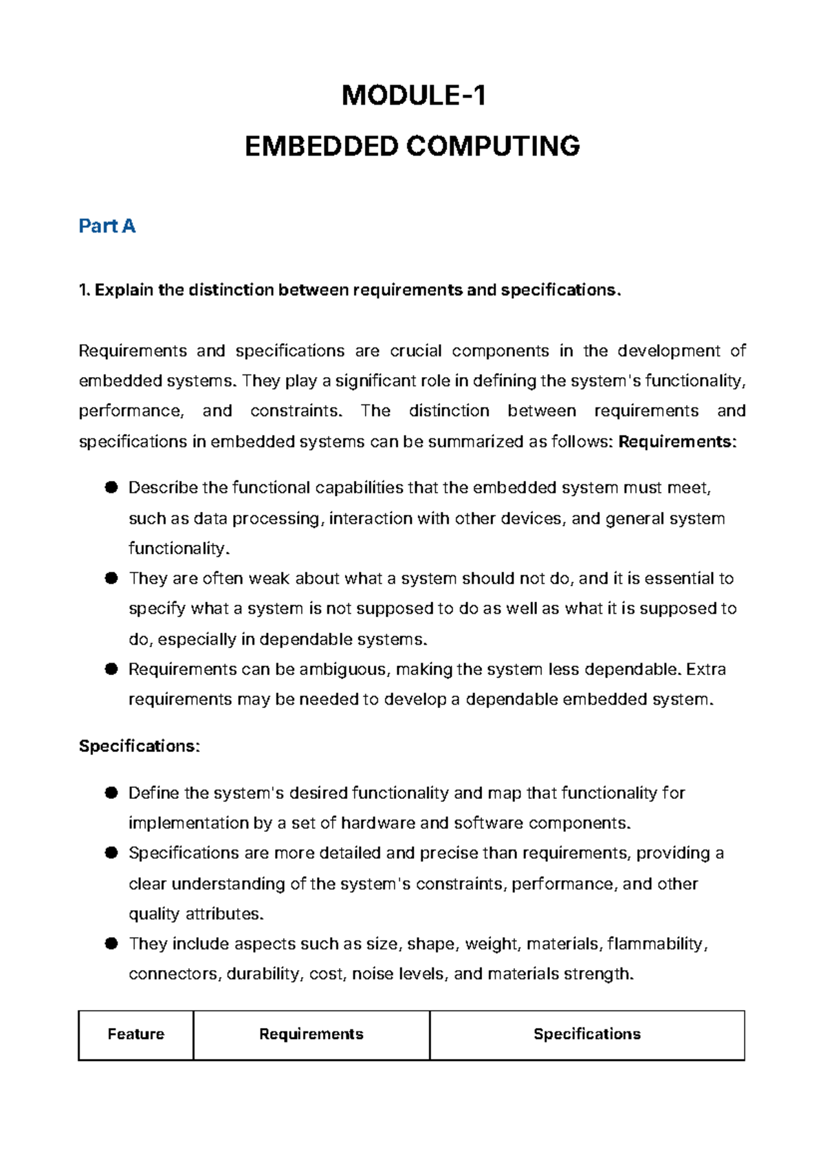 ESD Module 1: Distinctions in Embedded Systems Requirements & Specs ...