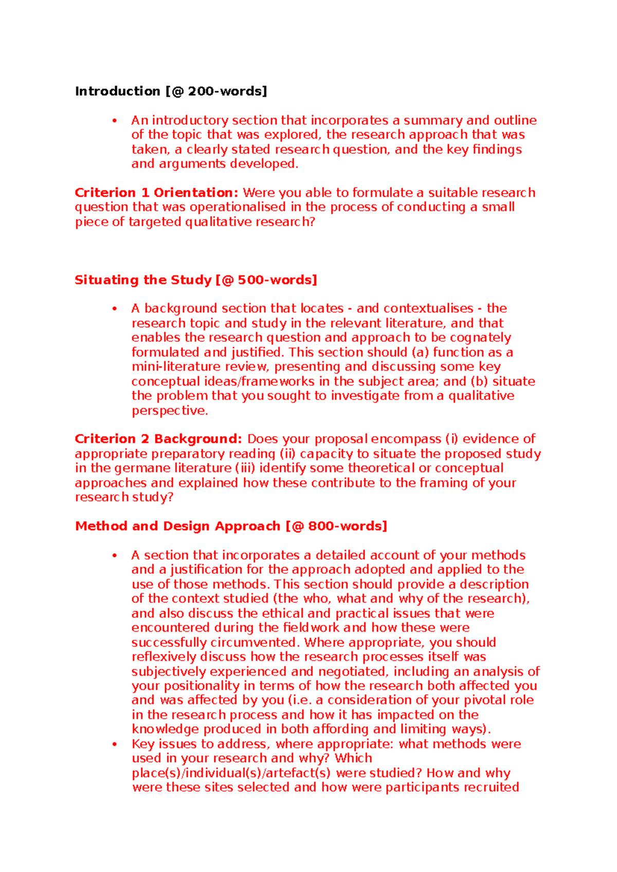 SOCY Research Proposal Checklist: Key Components & Criteria - Studocu