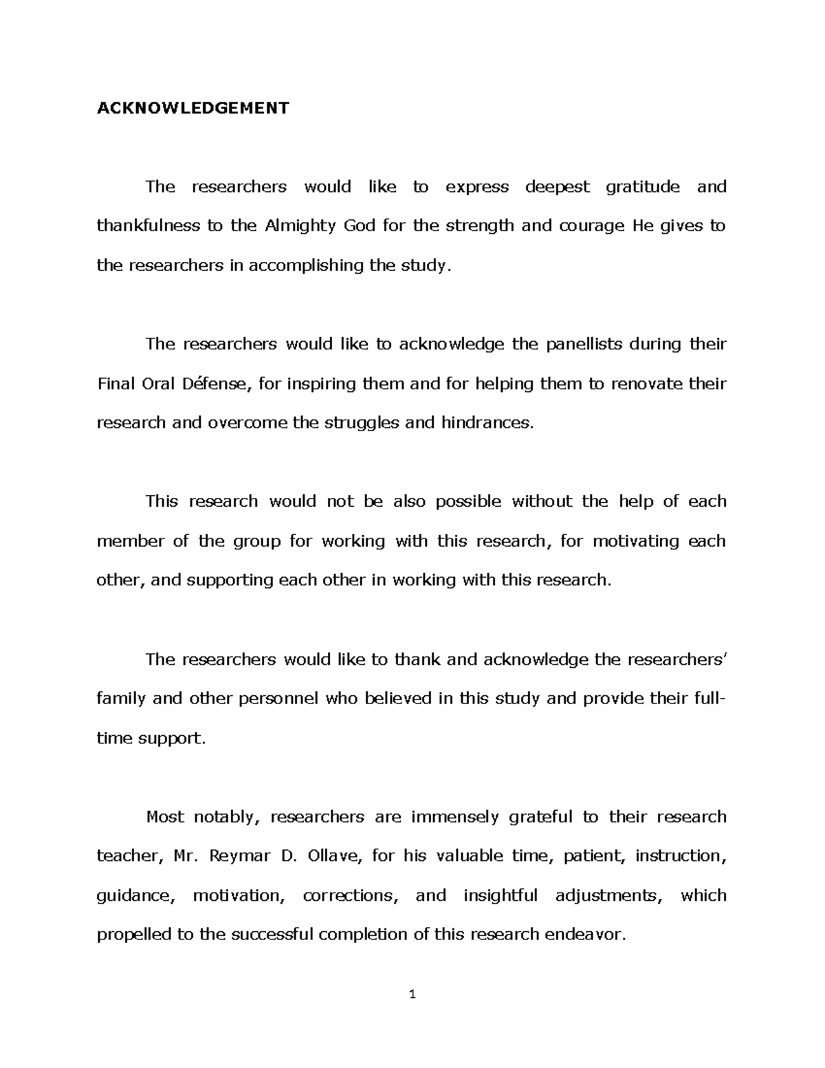 ACKNOWLEDGEMENT AND RESULTS: Study Habits & Performance in Gen Math ...