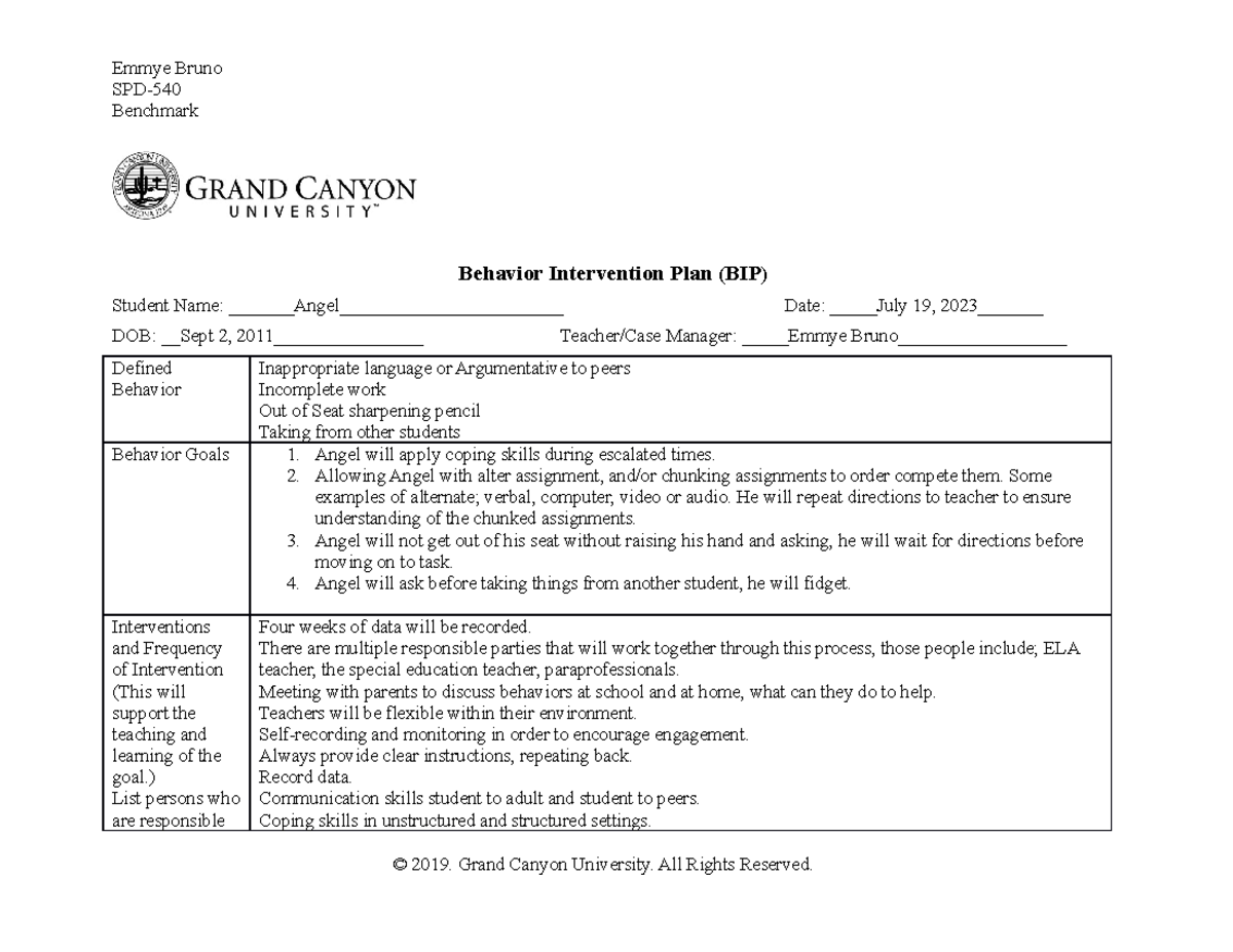 Fixed SPD-540-RS-Behavior-Intervention-Plan-BIP - SPD- Benchmark Behavior Intervention Plan (BIP ...
