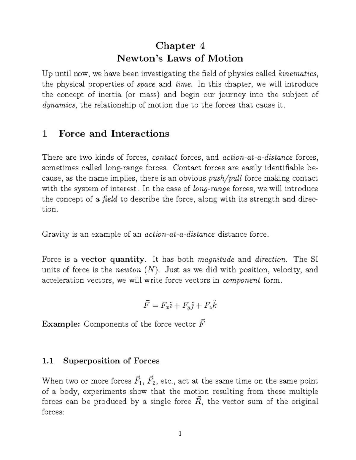 Chapter 4: Newton's Laws of Motion - Understanding Forces and Dynamics ...