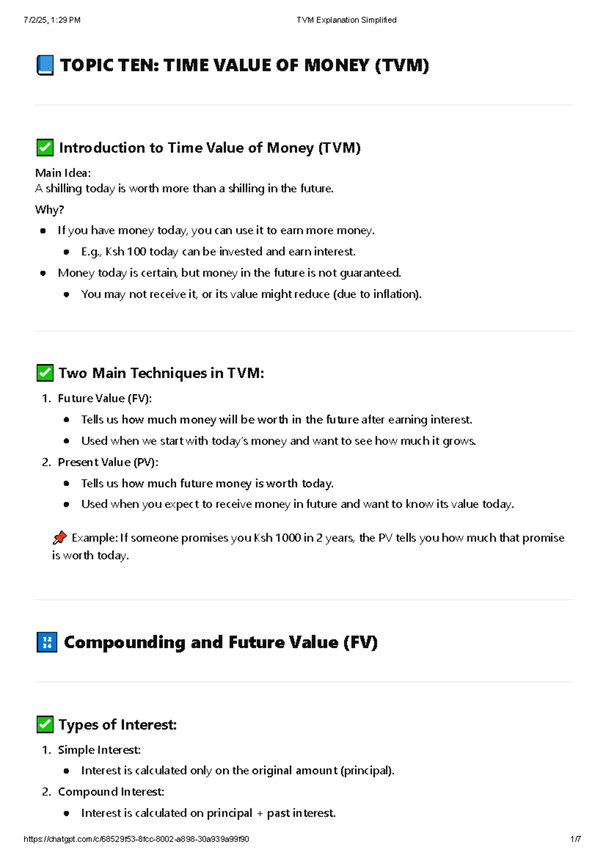 TVM 101: Simplified Explanation of Time Value of Money (TVM) - Studocu