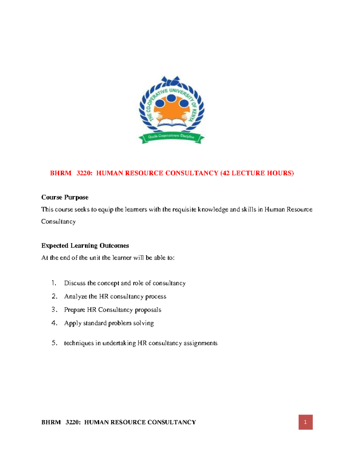 BHRM 3220: Final Exam Notes on Human Resource Consultancy - Studocu