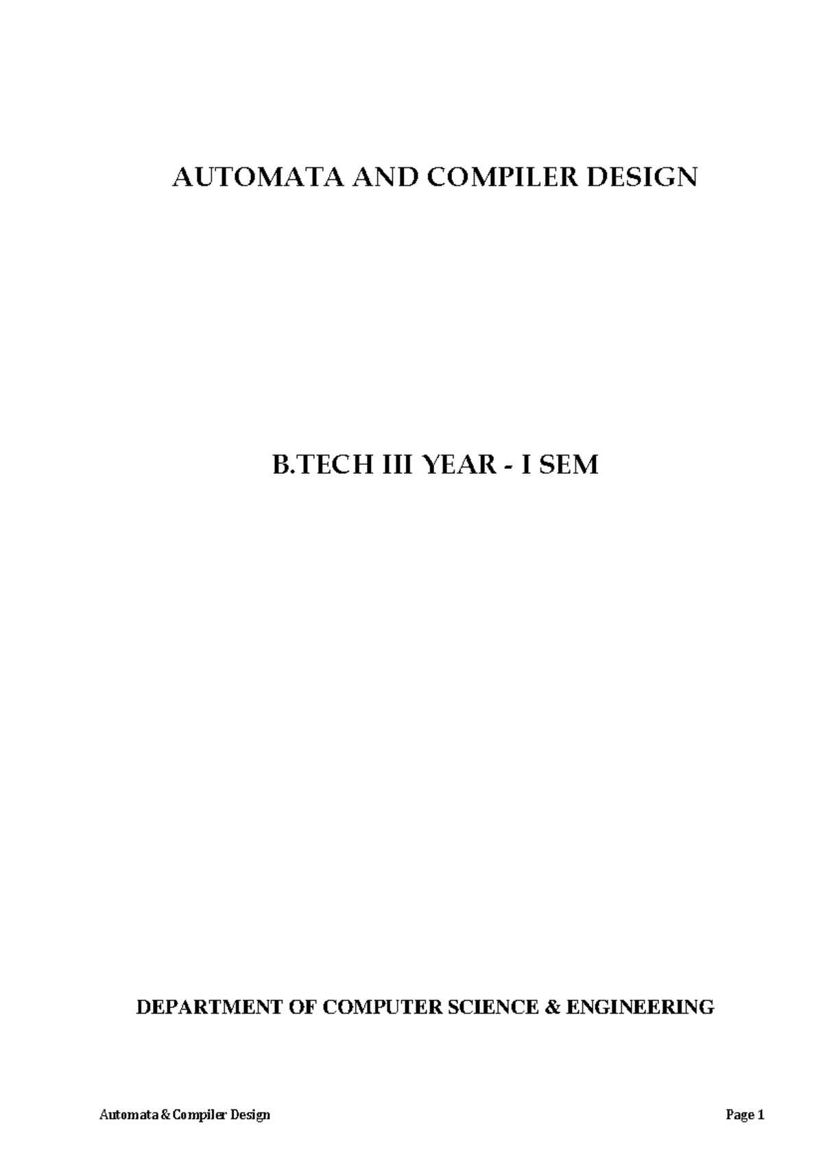 ATCD-5-Units -Notes - AUTOMATA AND COMPILER DESIGN B III YEAR - I SEM ...