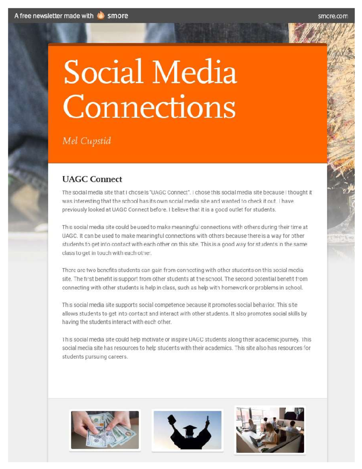 UAGC Connections - Week 4 Assignment on Social Media Benefits - Studocu