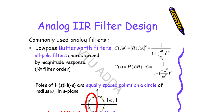 BEC502 Module 4 - Analog IIR Filter Design Notes - Studocu
