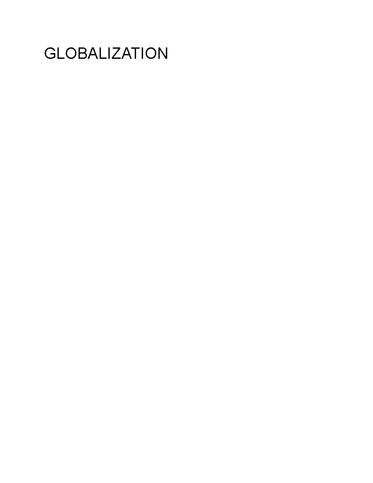 TCW 1st Sem Midterm Exam Notes on Globalization and Economics - Studocu