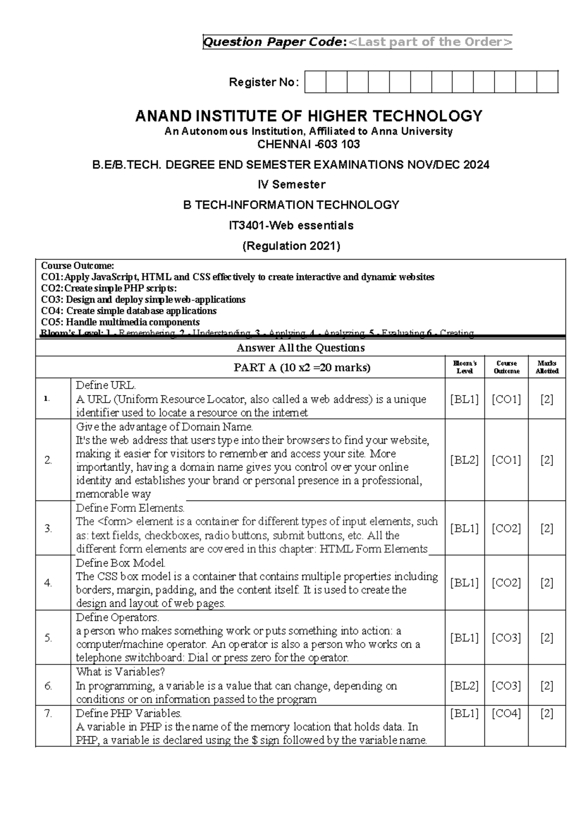 IT3401 Web Essentials - Complete Study Notes for Final Exam - Studocu