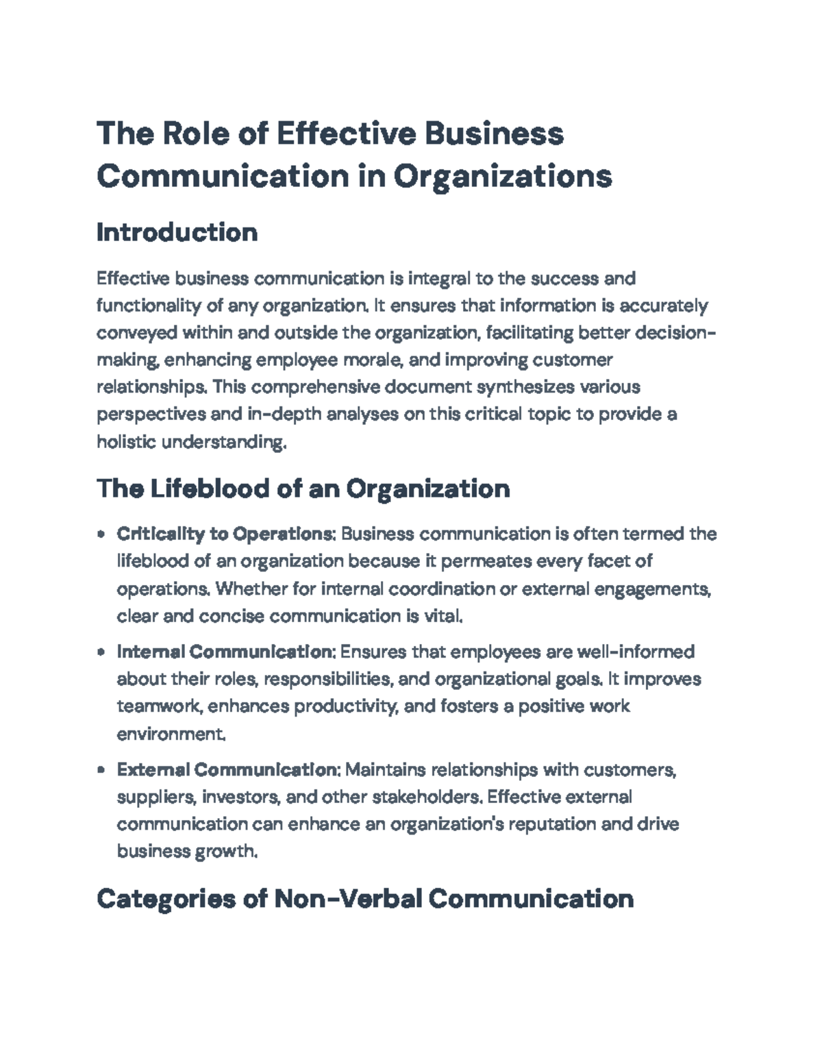 Effective Business Communication in Organizations: Strategies ...