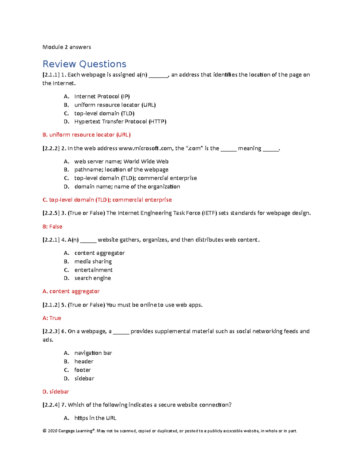 Module 2 Final Exam Study Guide: Key Concepts & Answers - Studocu