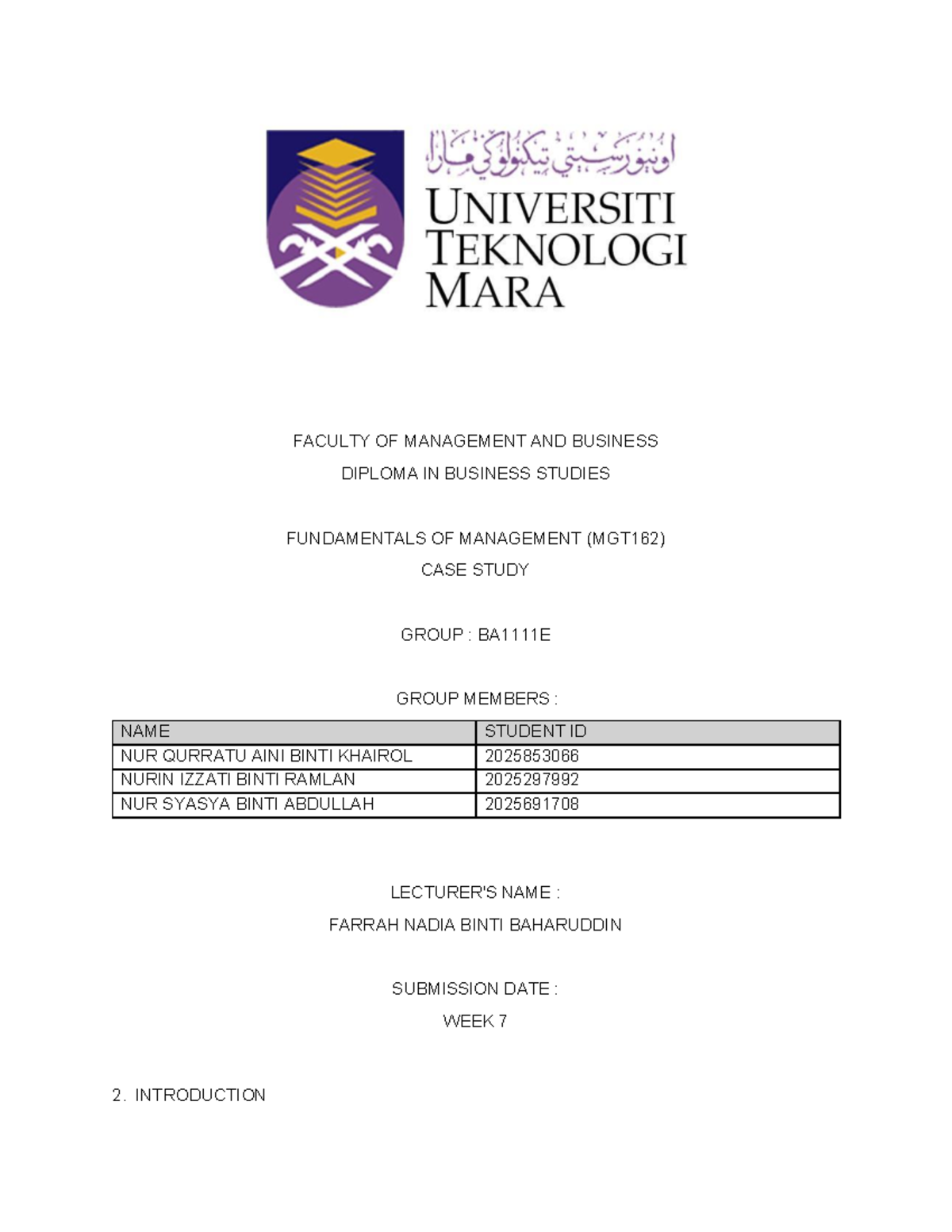 Case Study Analysis: MGT162 - Fusion Kuali's Healthy Meal Boxes - Studocu