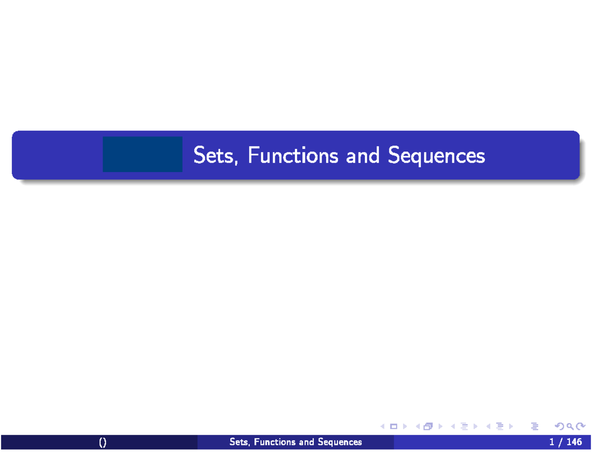 Sets, functions and sequences: an introduction to key concepts - Studocu