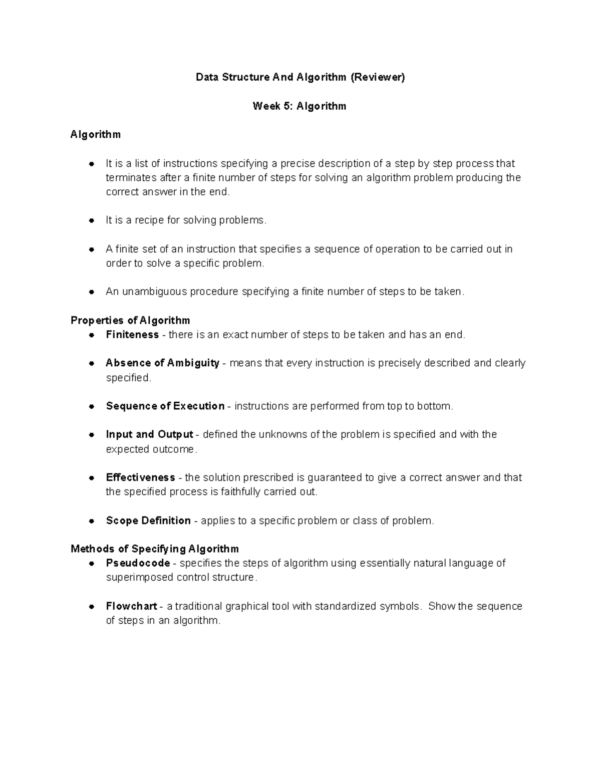 DSAA211: Structure and Algorithms - Comprehensive Review Guide - Studocu