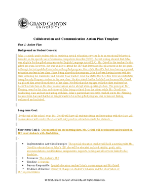 Benchmark - Collaboration and Communication Action Plan - This document ...